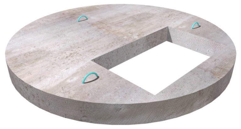 96" Dia. Traffic Top Slab w/30"x48" Opening | Oldcastle Infrastructure
