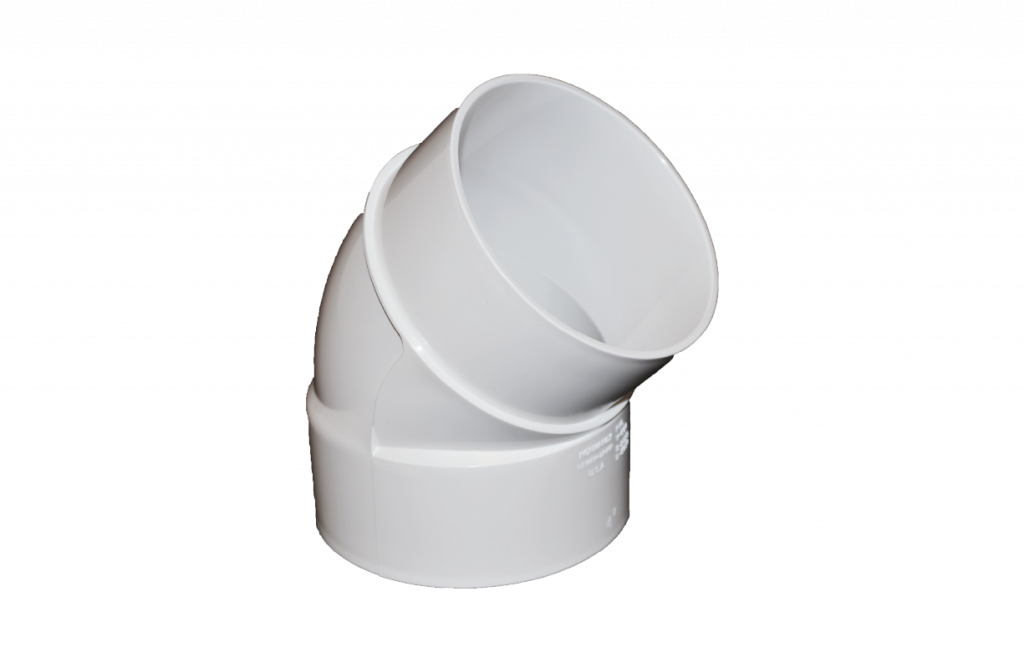 Normandy Solvent Weld PVC 4" 45º 1/8 Bend Street Ell | Oldcastle ...