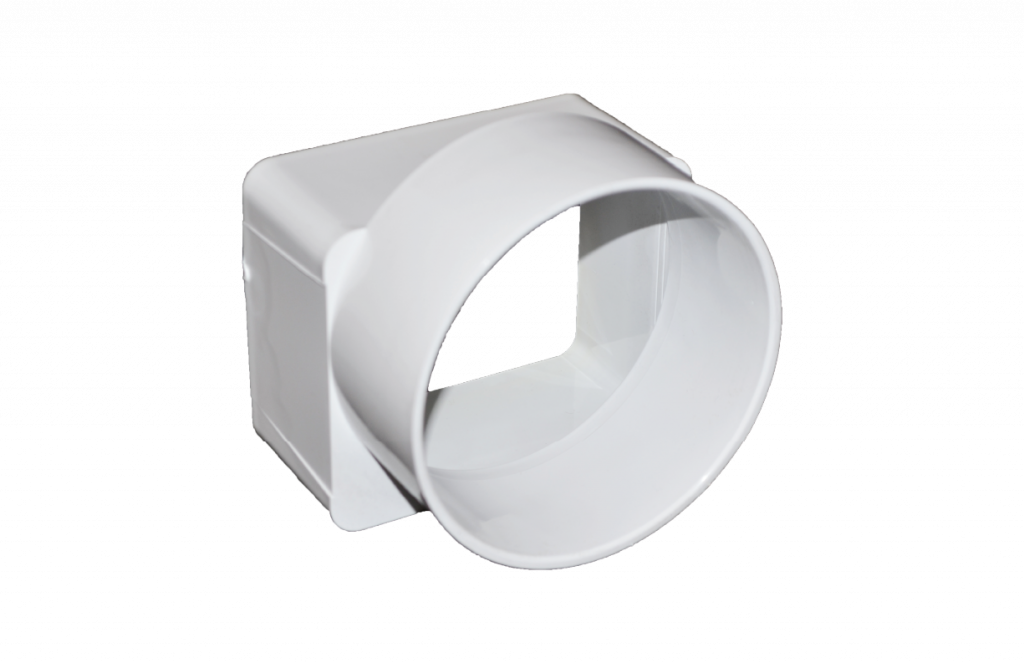 Normandy Solvent Weld PVC 4"x6"x6" Offset Flush-fit Downspout Adapter ...